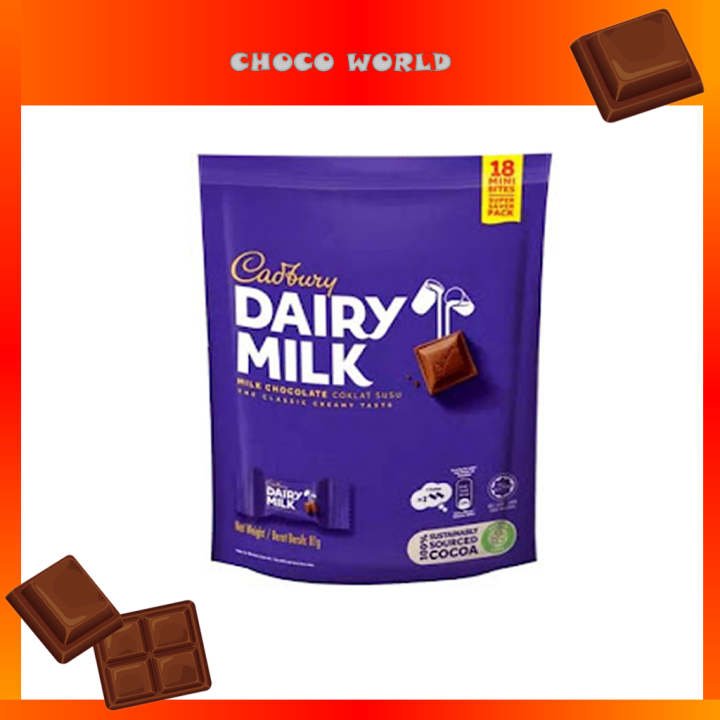 Cadbury Dairy Milk Chocolate (18 Mini Bites) 81g | Lazada