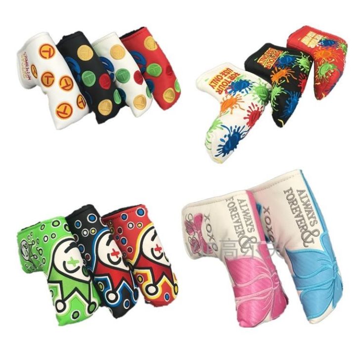 Golf putter cover New strip cap set Colorful T-shaped head cover Velcro ...