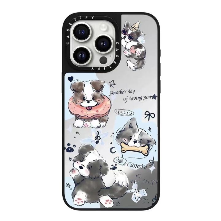 CASETiFY Funny Cute Dog & Cat Pattern Mirror with MagSafe For iPhone 17 ...