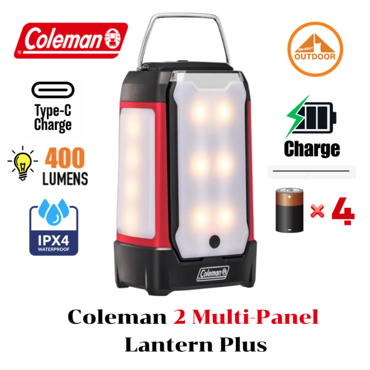 ตะเกียง LED Coleman JP 2 Multi Panel Lantern Plus ถอดใช้เป็นไฟฉายได้ ชาร์จง่ายด้วยพอร์ต USB Type ...