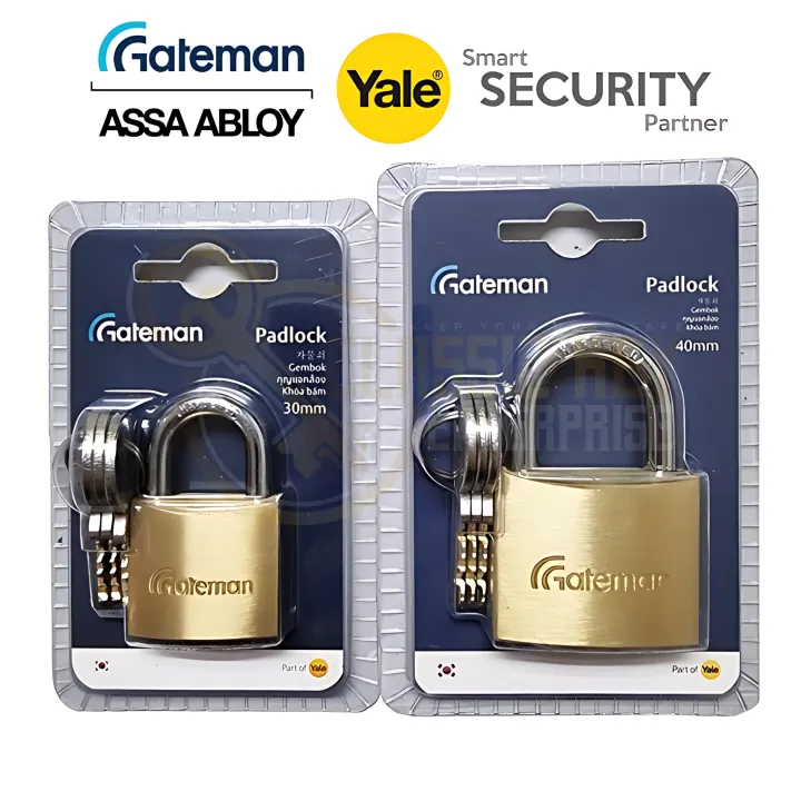 Gateman padlock part of Yale Solid brass body(30mm/40mm) | Lazada