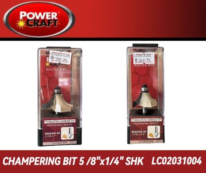 POWERCRAFT TUNGSTEN CARBIDE TIP PROFESSIONAL QUALITY ROUTER BEADING BIT ...