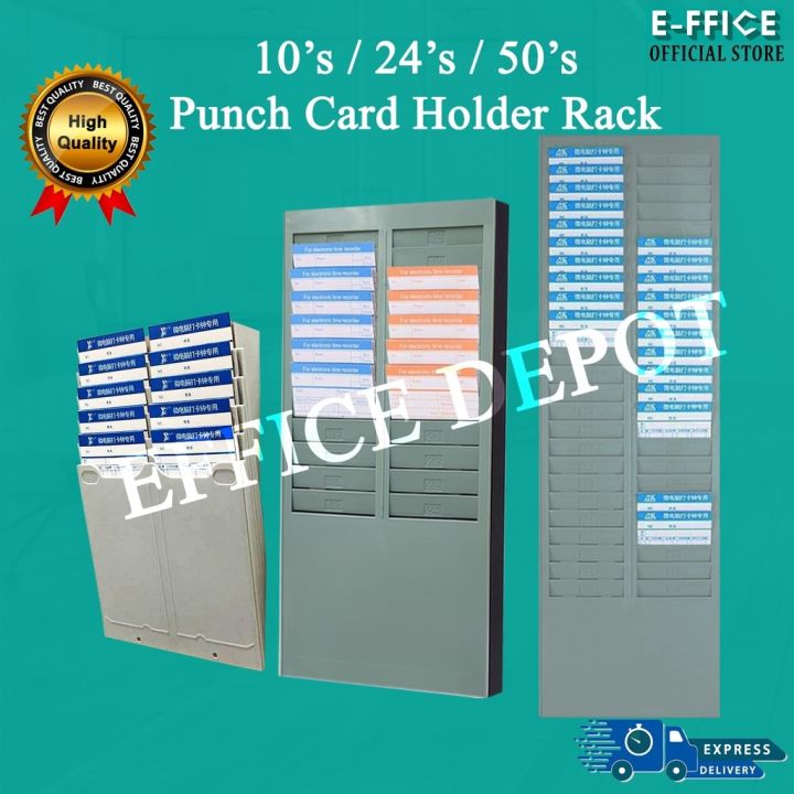Effice Depot - 10s / 24s 50s Slot Time Recorder Punch Card Rack Holder ...