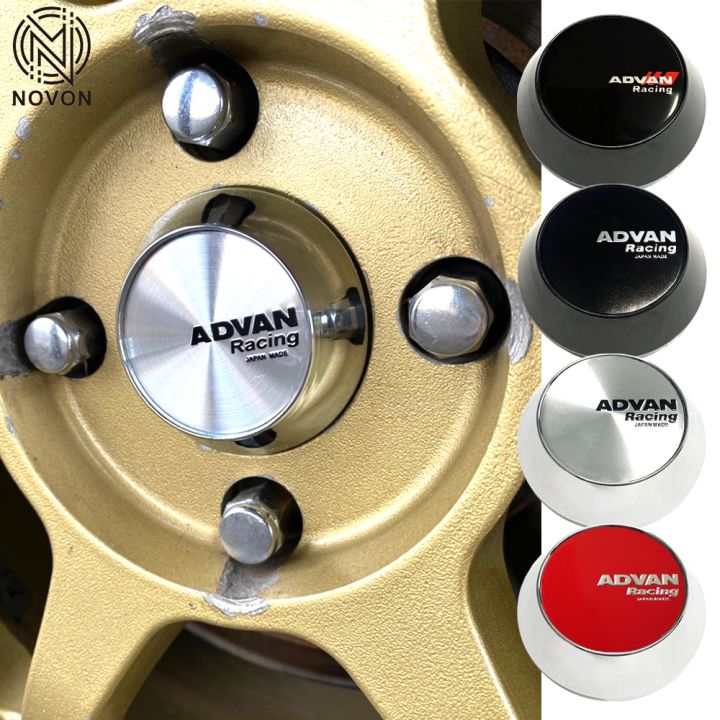 Style 1pc 60mm/64mm/65mm/68mm/69mm ADVAN Center Cap ADVAN Racing BLACK ...