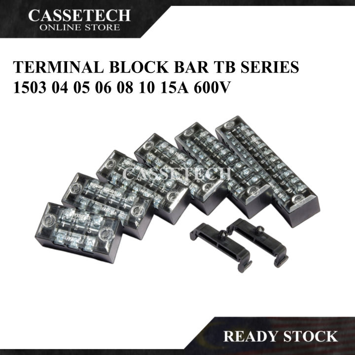 TERMINAL BLOCK BAR WIRE CABLE CONNECTOR DIN RAIL MOUNT DUAL ROW STRIP ...