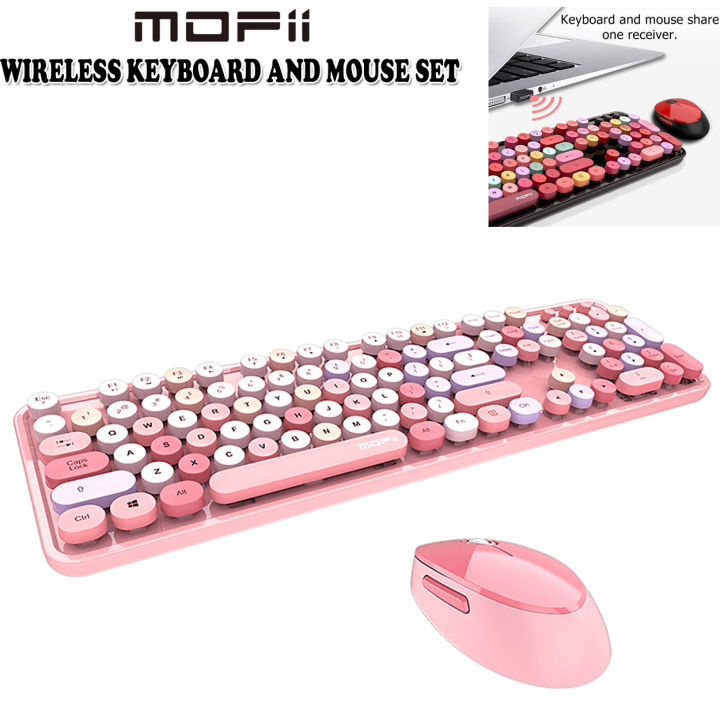 Mofii Sweet Mixed Color Wireless Keyboard and Mouse Combo Gaming ...