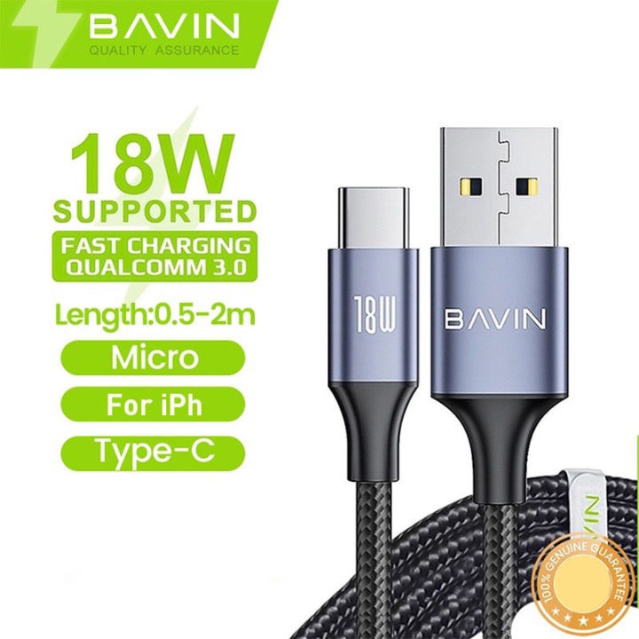 [GK] BAVIN CB201 18W QC3.0 Fast Charging Data Cable Support Qualcomm3.0 ...