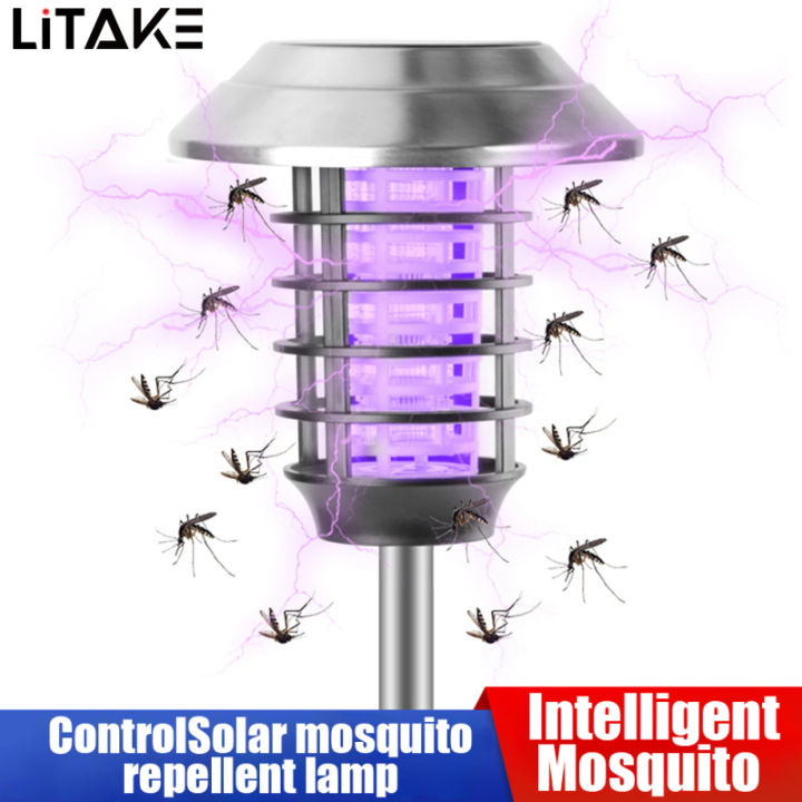 Solar Bug Zapper Outdoor LED Light With Polycrystalline Silicon Solar ...