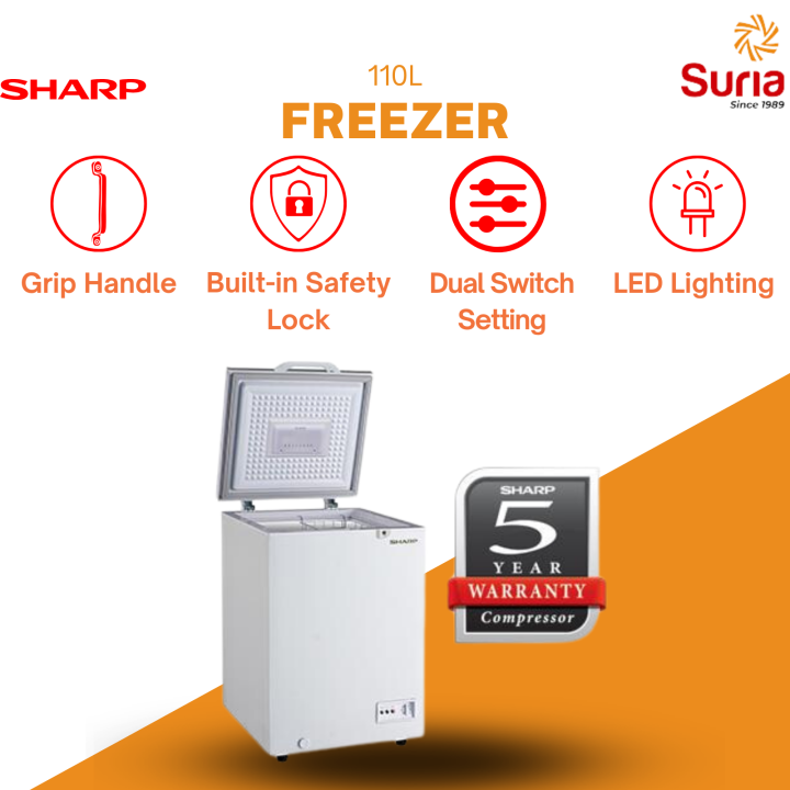 Sharp 110L/160L/220L/510L Inverter Chest Freezer Peti Sejuk Beku 冷冻柜 ...