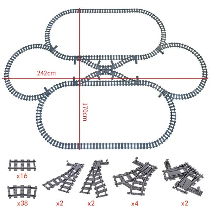 City Trains Bridge Flexible Switch Railway Tracks Rails Manual Level ...