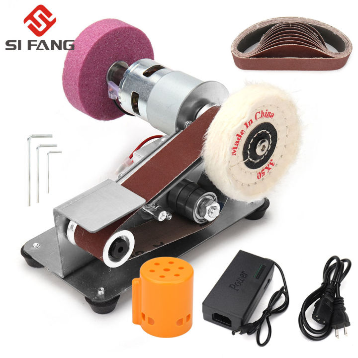 SI FANG 110V-220V Desktop Vertical Miniature Mini Electric Belt Sander ...