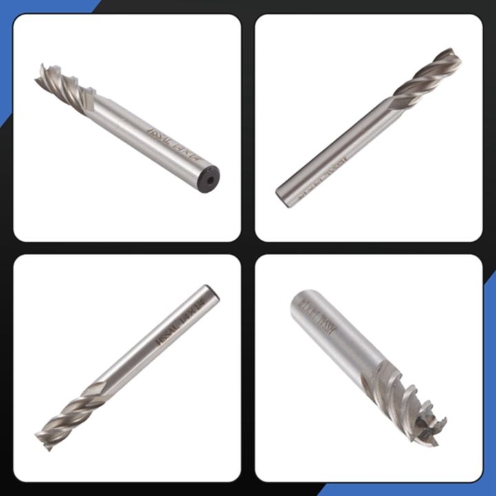 Cutting Slotting End Mill Router Bit 4 Flute 1/4" Shank 1/4" Diameter ...