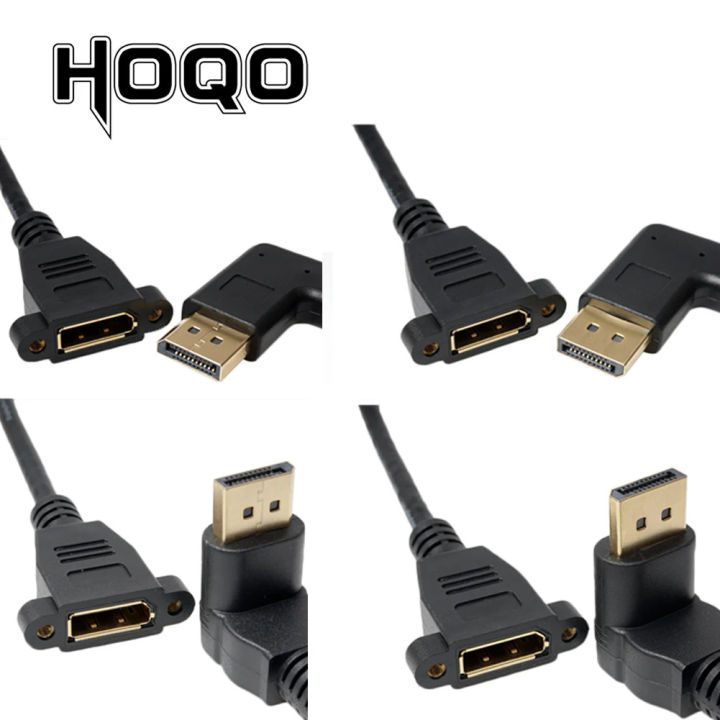 DisplayPort DP Male Up & Down & Left & Right 90 Degree Angle to Female ...