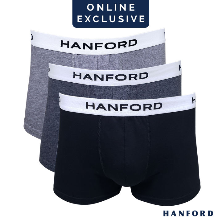 Hanford Men Natural Cotton Knit Boxer Briefs No Spandex OG Rhode ...