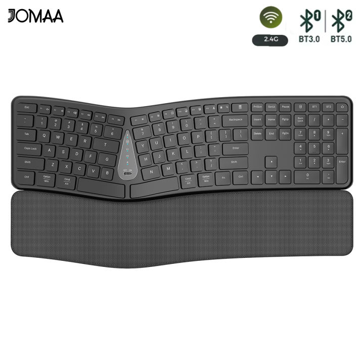 Ergonomic Wireless Bluetooth Keyboard Dual Bluetooth Silent Comfortable ...