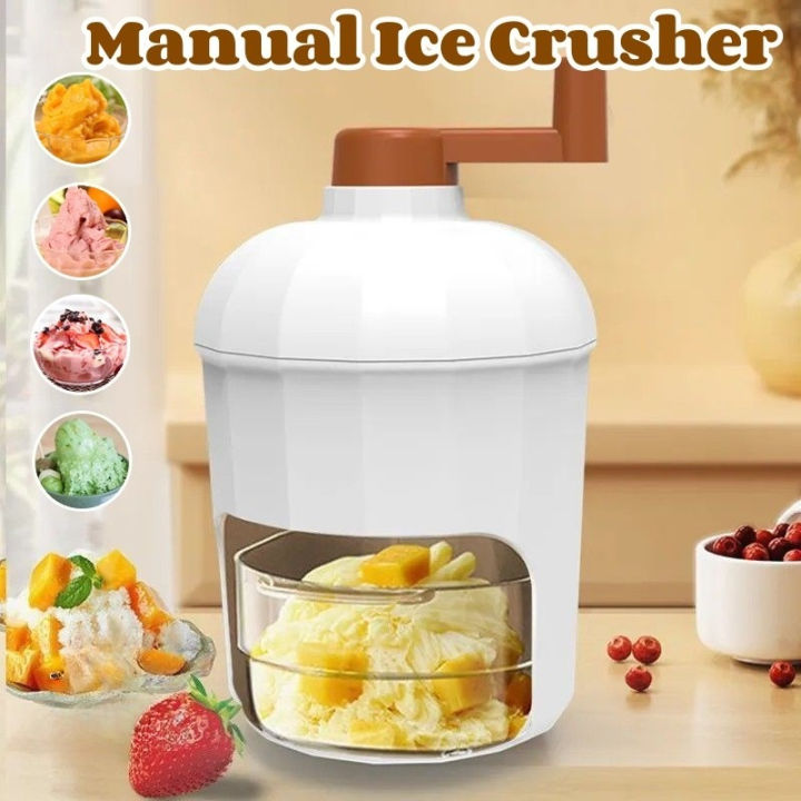 Manual Ice Crusher Household Ice Maker Cream Machine Portable Hand ...