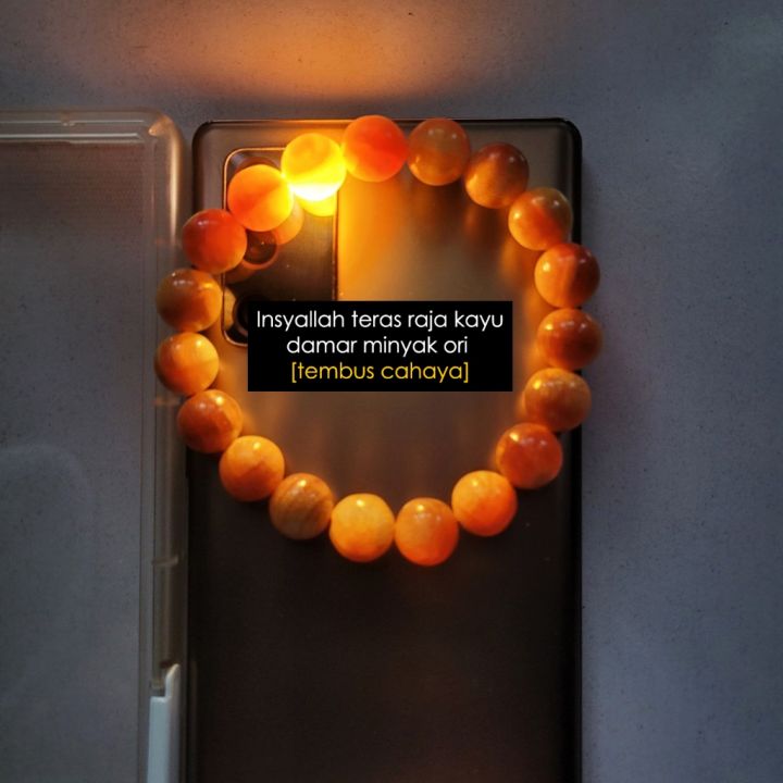 *PAGARDlRl* GELANG TERAS RAJA KAYU DAMAR MINYAK ORI TEMBUS CAHAYA [GRED ...