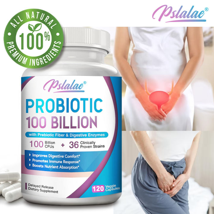 PROBIOTIC -120 capsules- 100% organic nutrients - Relieves Bloating ...