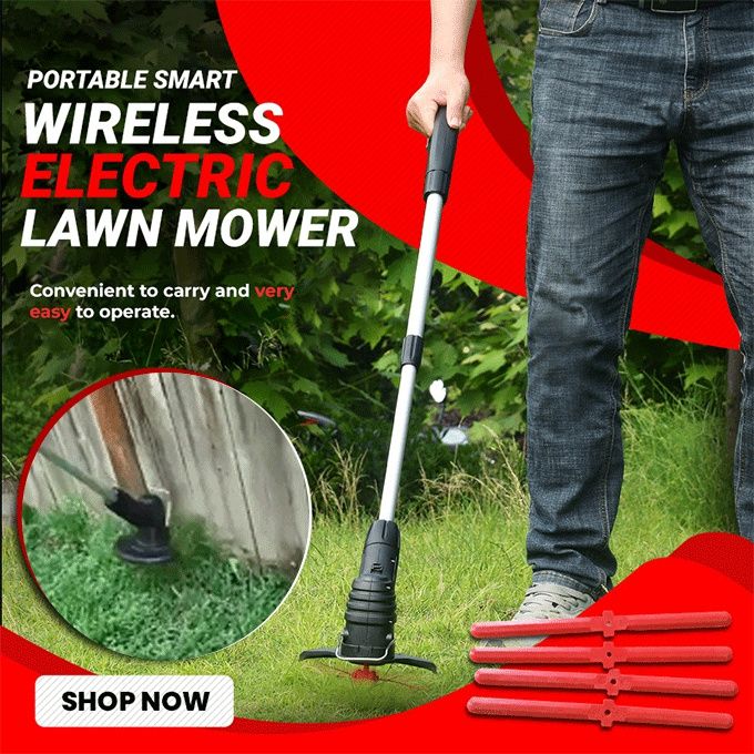Portable Smart Wireless Electric Lawn Mower Electric Grass Trimmer ...