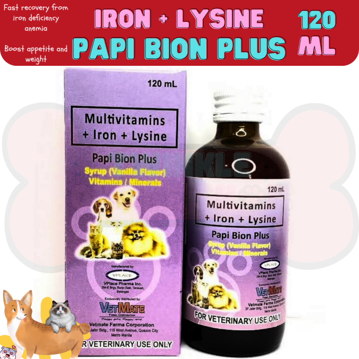 Papi Bion Iron Plus B-Complex for Dogs and Cats | 120ml | Lazada PH
