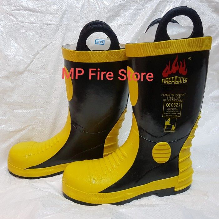 SEPATU BOOT PEMADAM DAMKAR FIREFIGHTER FIRE RANGER MODEL HARVIK ...