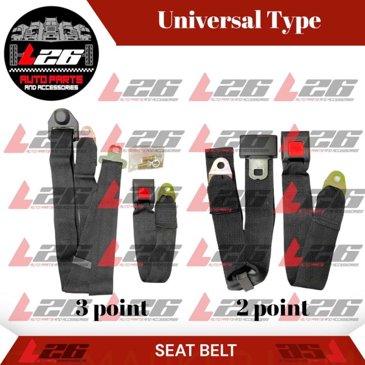 3POINTS / 2POINTS Safety Seatbelt Seat Belt Automobile Belt Universal ...