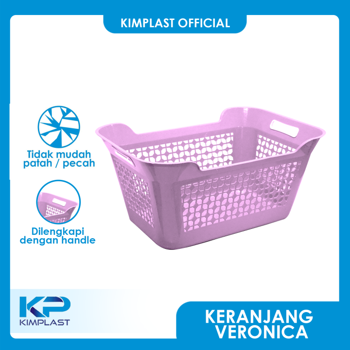 KIMPLAST Keranjang Veronica/ Keranjang Pakaian/ Keranjang Plastik ...