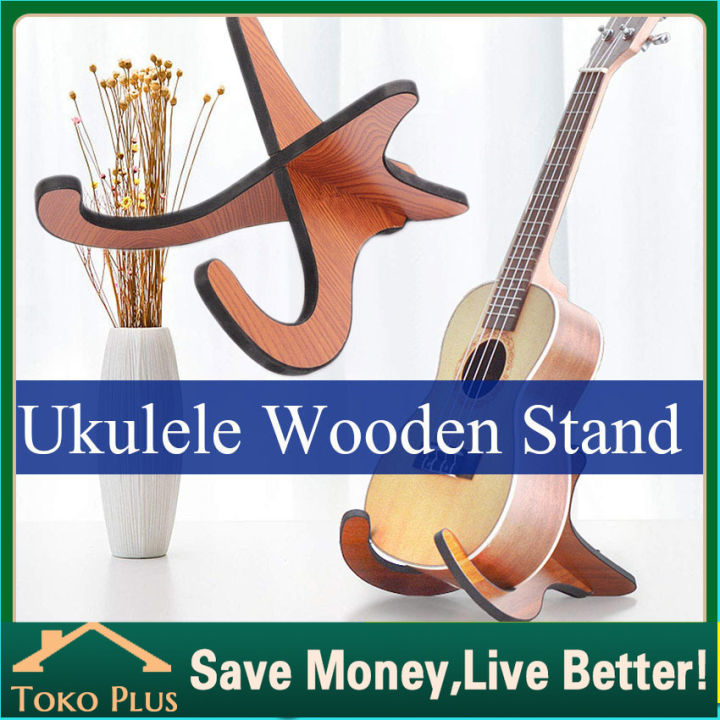 Rak Berdiri Guitar Wooden Stand Holder Gitar / Biola / Mandolin / Banjo ...