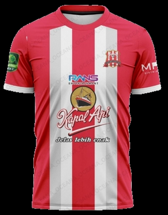 Kaos Jersey DELTRAS FC Home Merah Putih 2023 2024 Full Printing Premium ...