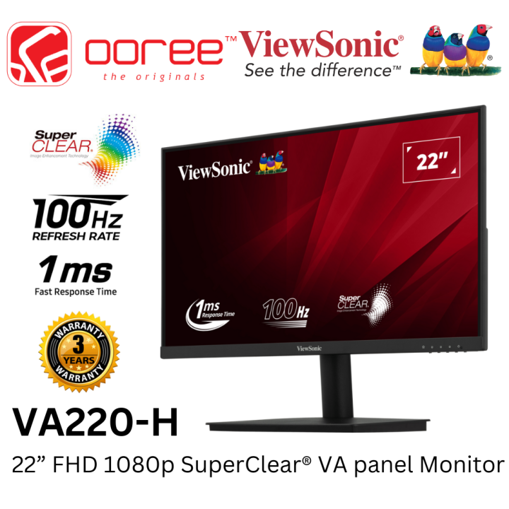 VIEWSONIC 22” VA220-H LED FULL HD (1920x1080P @100Hz) SUPERCLEAR VA ...