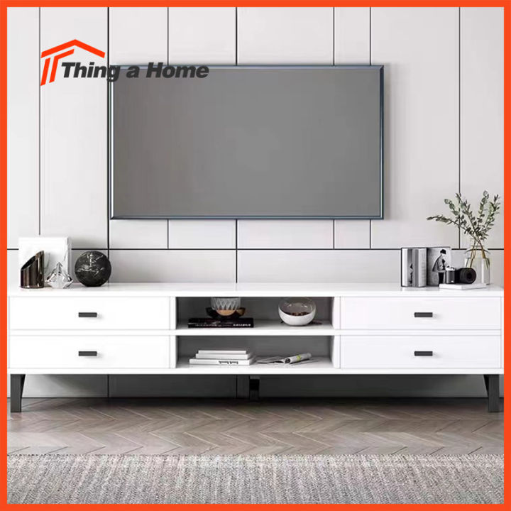 Thing a Home ชั้นวางทีวี ตู้วางทีวี ชั้นวางโทรทัศน์ สไตล์เรียบง่าย มี 2 ...
