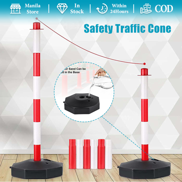 Traffic Delineator Post 85cm Traffic Safety Barrier Post with Fillable ...