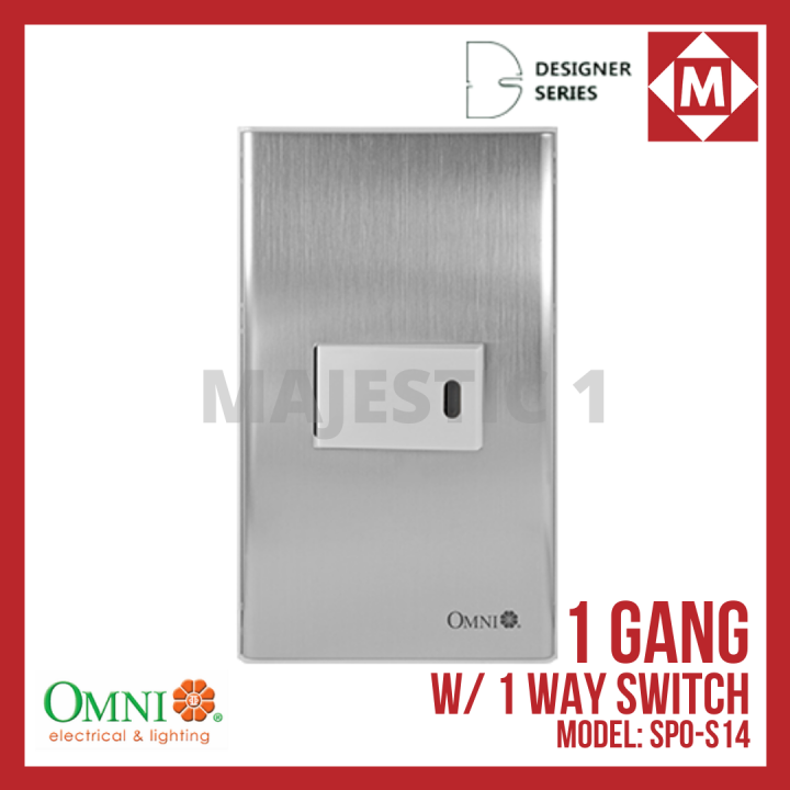 Omni 1 Gang W/ 1-Way Illuminated Switch in Stainless Plate (SPO-S14 ...