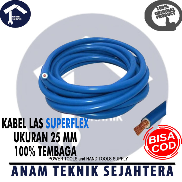 Kabel Las Listrik Welding 25mm full flexibel merek TIGWELD-SUPERFLEX ...