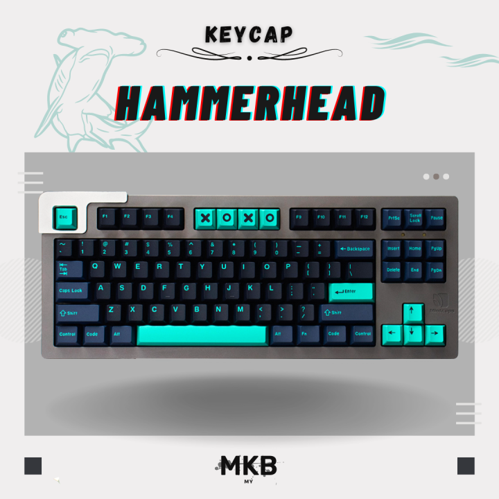 [READY STOCK] Hammerhead Dark PBT Double Shot Keycap Set for Mechanical ...