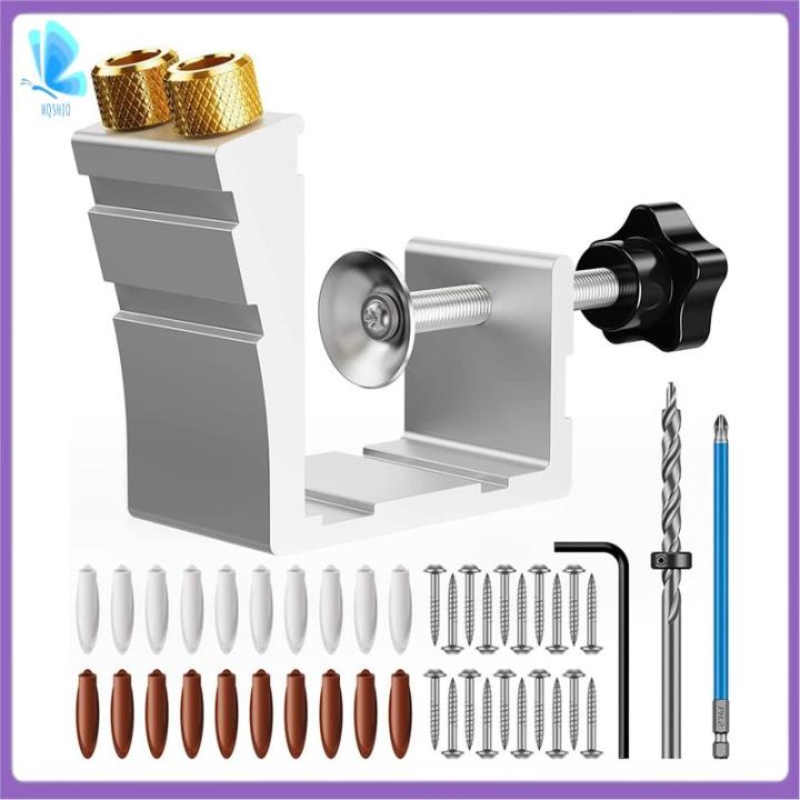 Pocket Hole Jig Kit, Pocket Hole Drill Guide Jig Set for 15° Angled ...