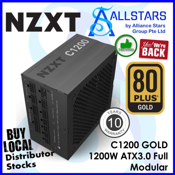 (ALLSTARS : DIY PROMO) NZXT C1200 GOLD 1200W 80+GOLD ATX Power Supply ...