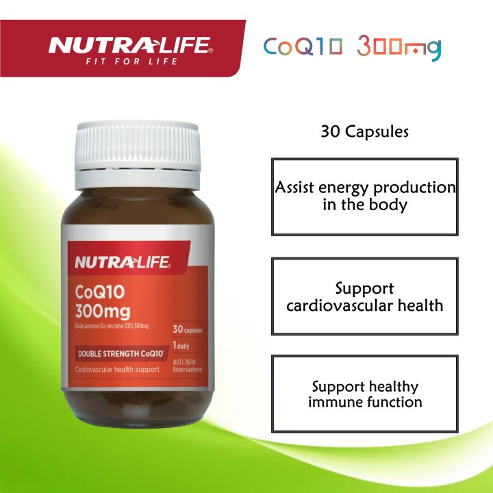 Nutra Life CoQ 10 300mg Double Strength 30's / 60's | Lazada