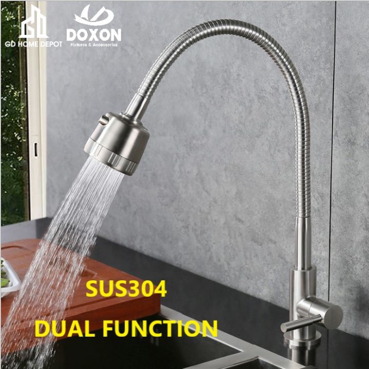 Doxon Hardware Doxon SUS304 Kitchen Faucet 304 Stainless Steel Cold Tap ...