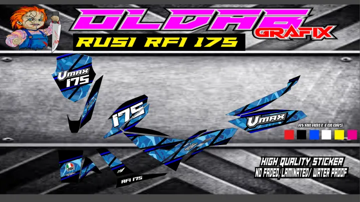 RUSI RFI 175 FULL BODY STICKER DECALS #160 | Lazada PH