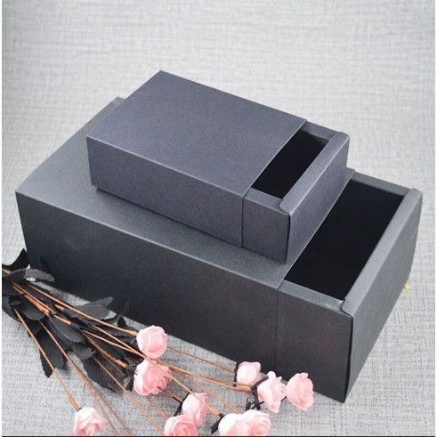 1pc | BIG (black) folding carton jewelry box gift | box square drawer ...