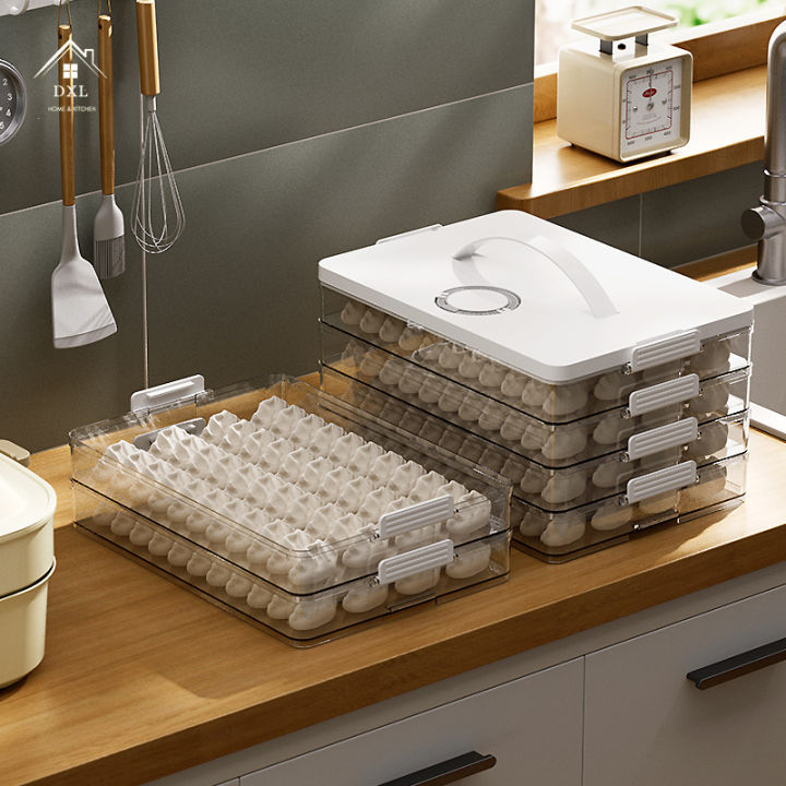 DXL Dumpling Box Egg Box Expiration Timer Box Home Refrigerator Wonton ...