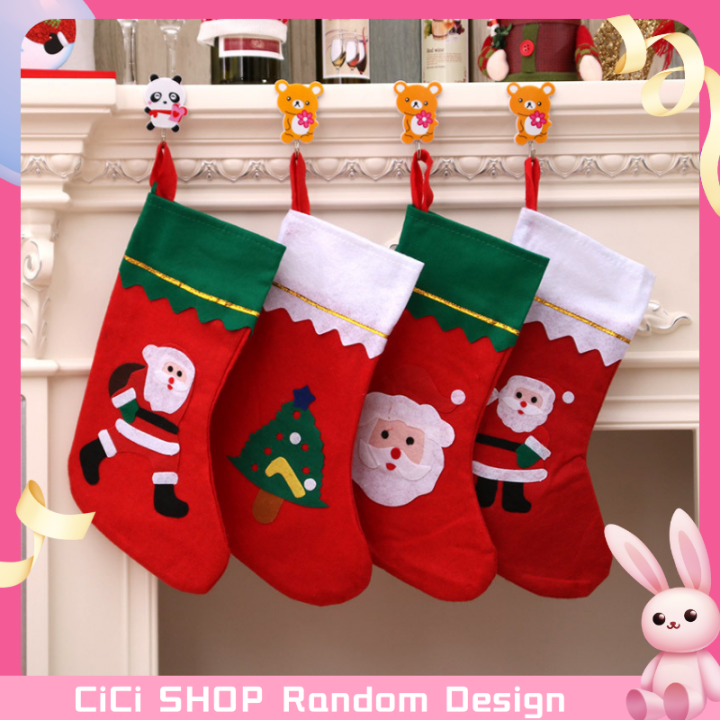 Darling Baby Christmas Stocking Sock Santa Claus Candy Gift Bag Xmas ...