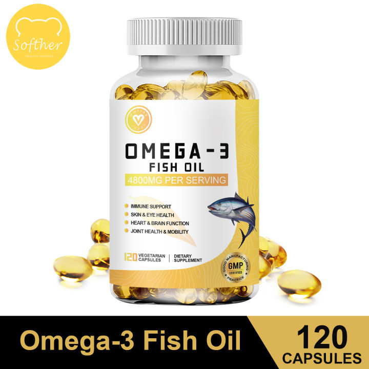 SOFTHER OMEGA-3 Fish Oil Capsule Rich In DHA And EPA Improve Bad Mood ...