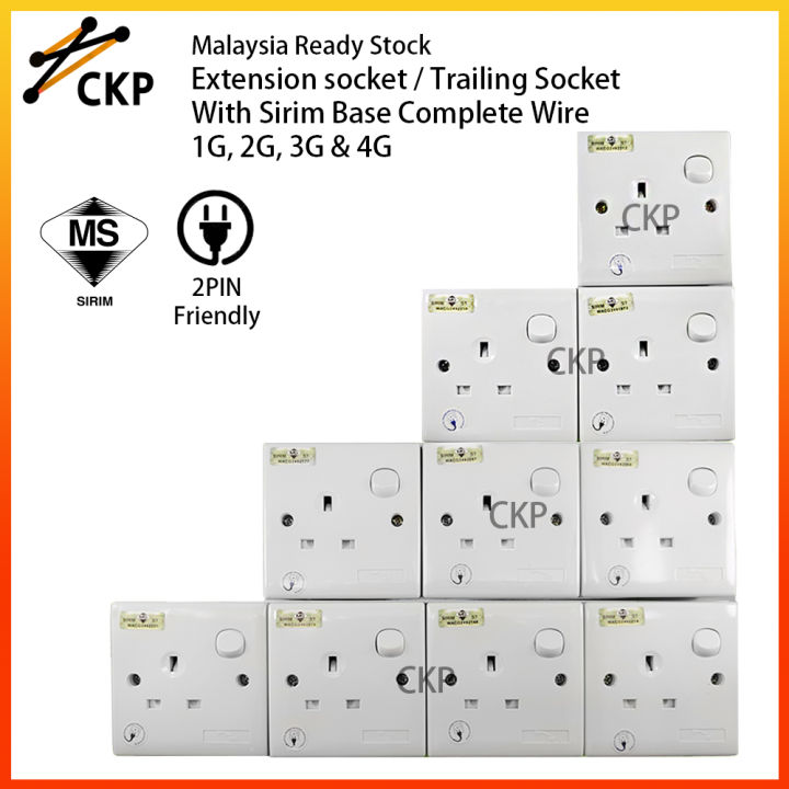 Extension Socket Trailing Socket Base Complete 1g 2g 3g And 4g With Internal Cable Lazada