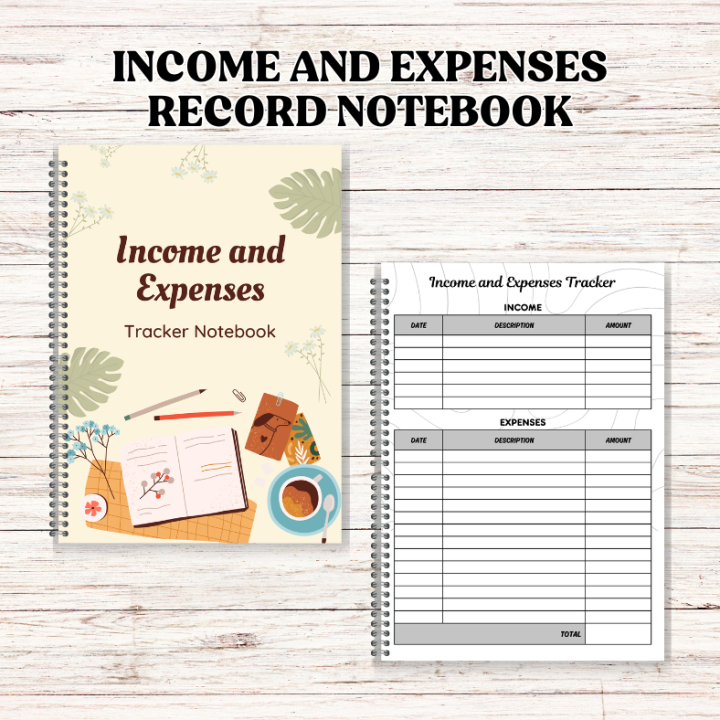 A&J Income and Expenses Tracker Notebook Record Book 70 Pages Wire Bind ...