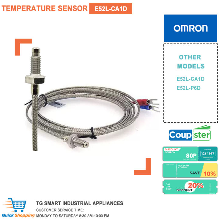 Omron thermocouple thread temperature sensor K-type probe E52L-CA1D one ...