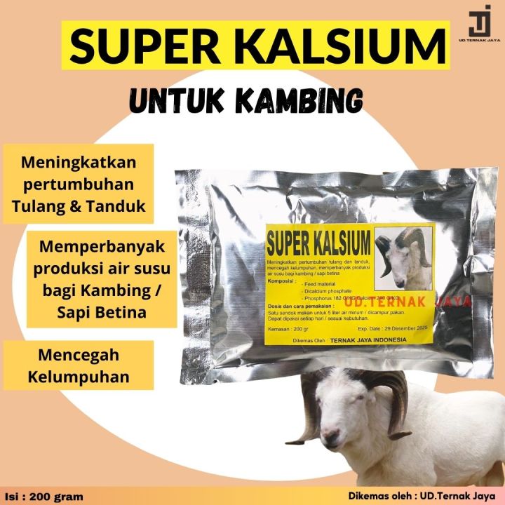 SUPER KALSIUM Kambing Suplemen Vitamin Pertumbuhan Tulang dan Tanduk ...