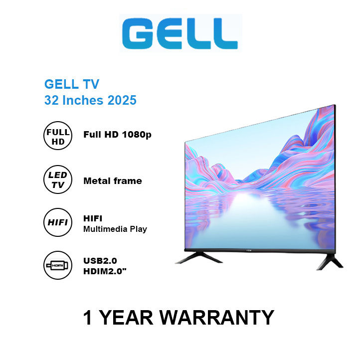 GELL smart tv 32 inches flat on sale screen tv Frameless ultra-thin ...