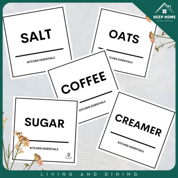 KeepHome 1pc Minimalist Pantry Labels High Quality Vinyl Waterproof ...